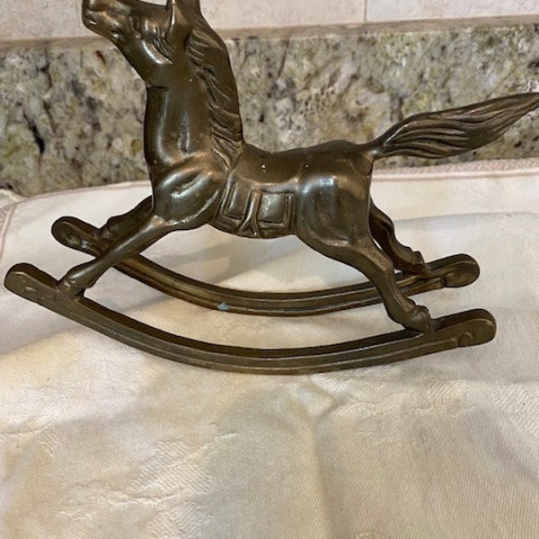 Brass Rocking Horse - Etsy