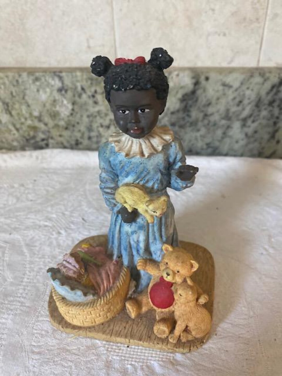 Sweet Little Black Girl Figurine - Etsy