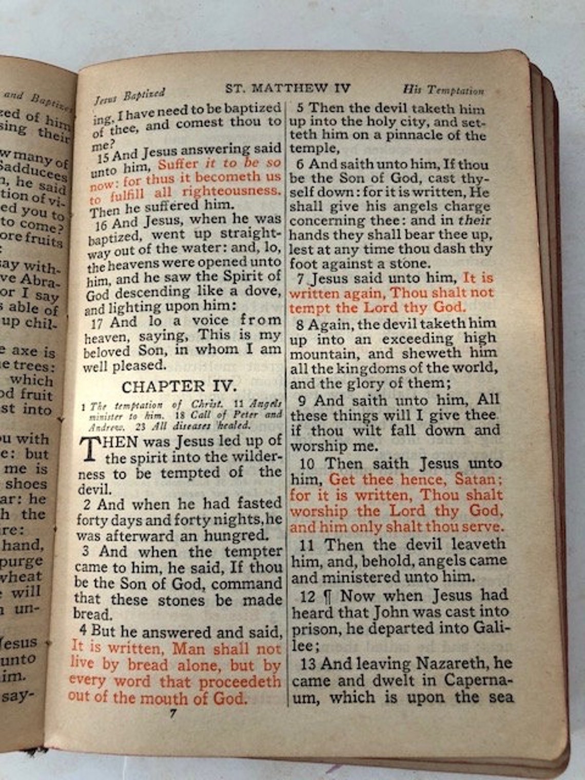 Old Bible New Testament and Psalms Red Letter Edition Vintage Bible - Etsy