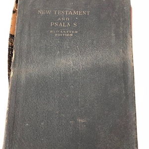 Old Bible New Testament and Psalms Red Letter Edition Vintage Bible - Etsy