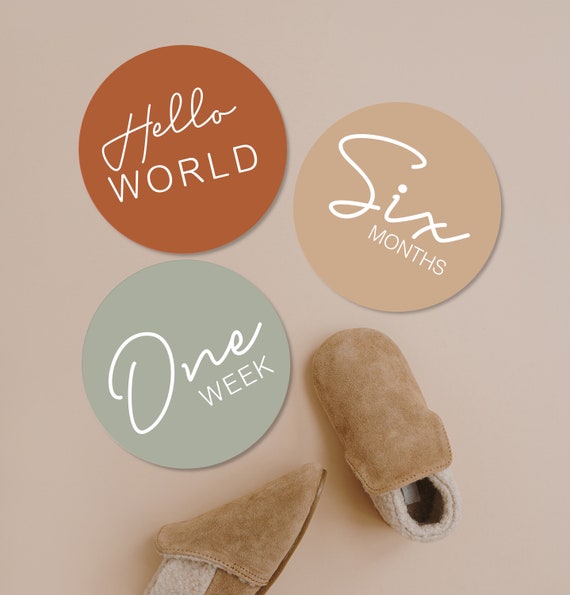 Baby Monthly Milestone Cards Baby Step Cards Hello World - Etsy