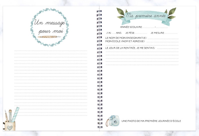 Livre Souvenirs D'école Garçon Mon Livre D'école | Etsy