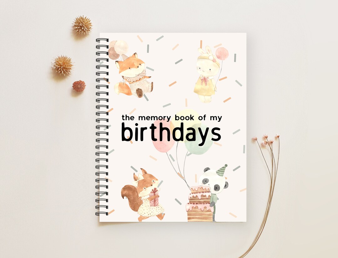 My Birthdays Memory Book, Family Memory Book, Birthday Book, Childhood ...