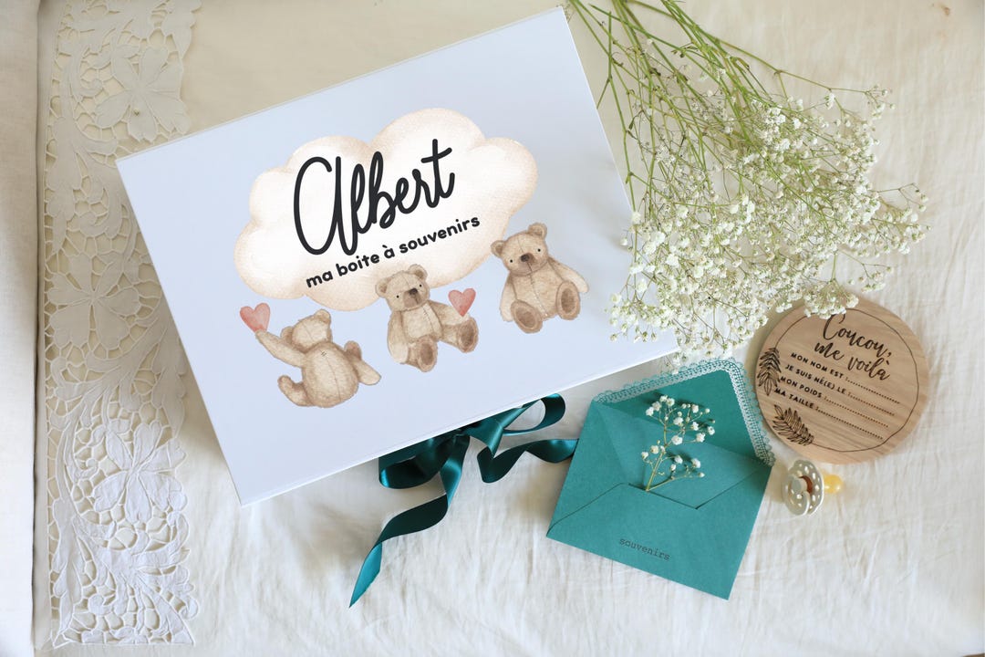Personalized Baby Memory Box, Custom Baby Keepsake Box, Newborn Baby ...