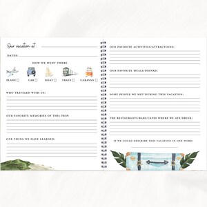 Vacation Memories Book, Vacations Memory Book, Bucket List Adventure ...