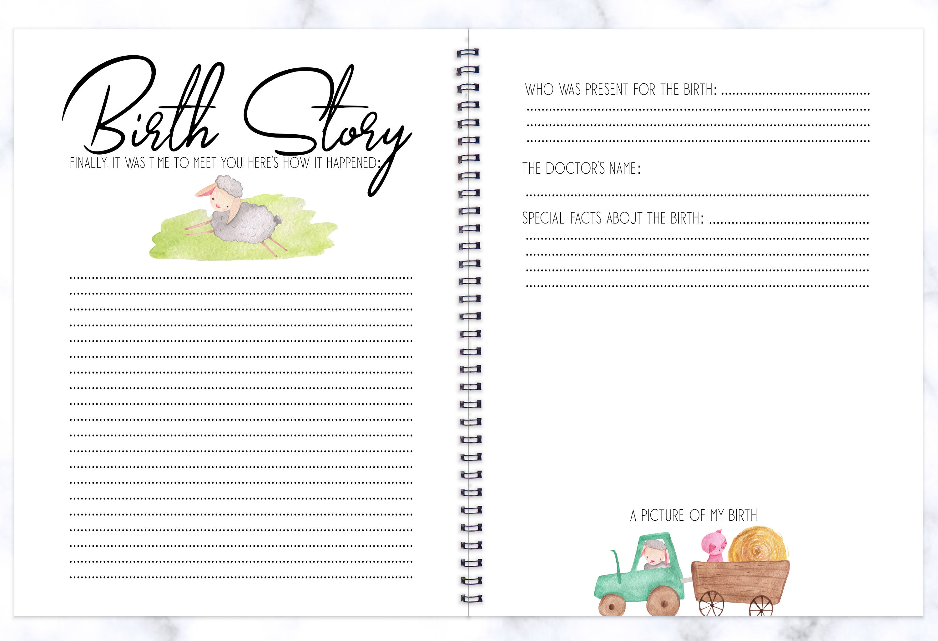 Baby Book New Baby Gift Baby Boy Gift Modern Baby Book | Etsy