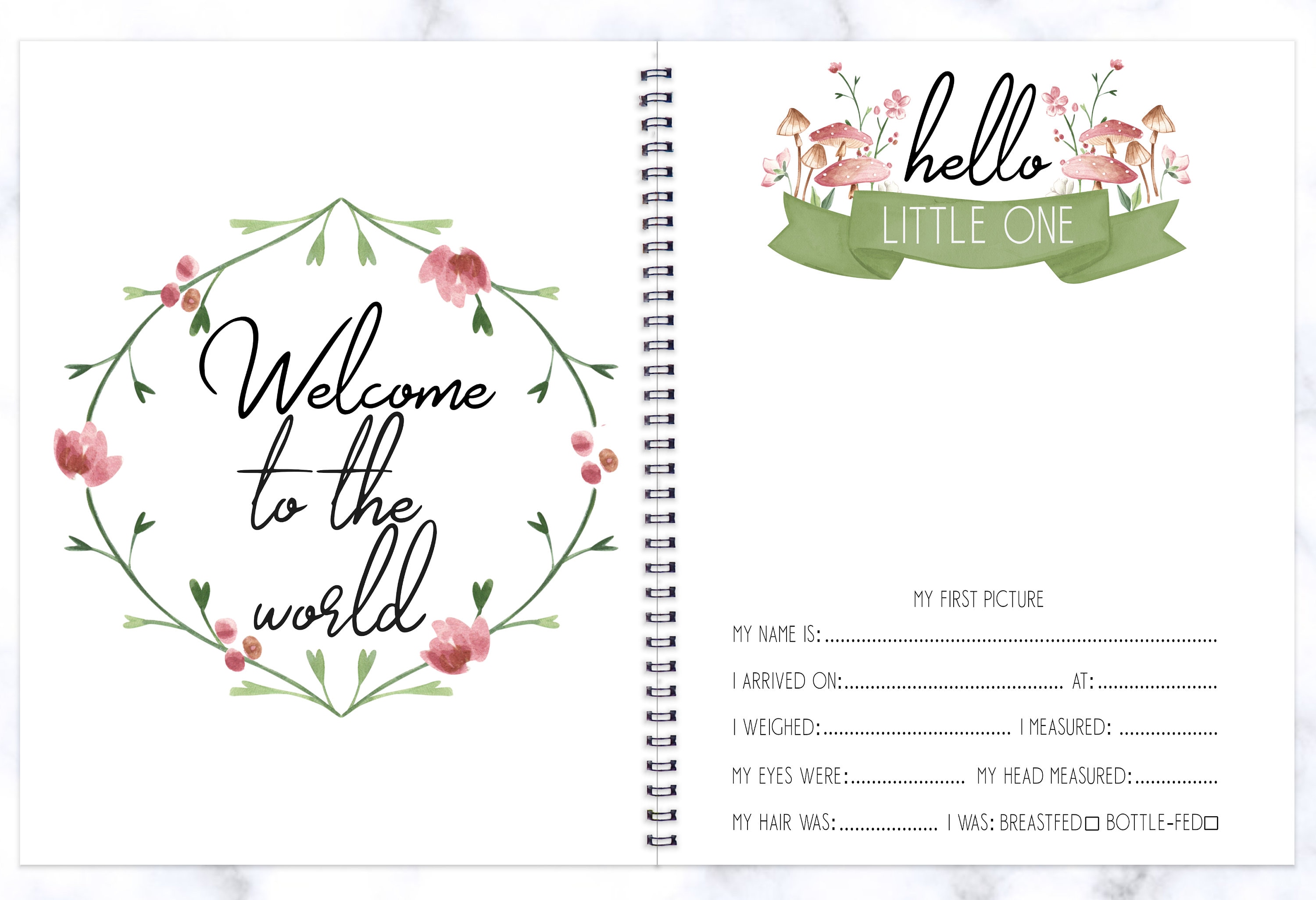 Baby Girl Book Baby Girl Shower Gift New Baby Gift Memory | Etsy