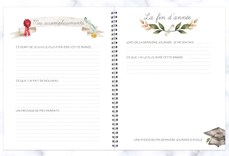 Livre Souvenirs D'école Garçon Mon Livre D'école | Etsy