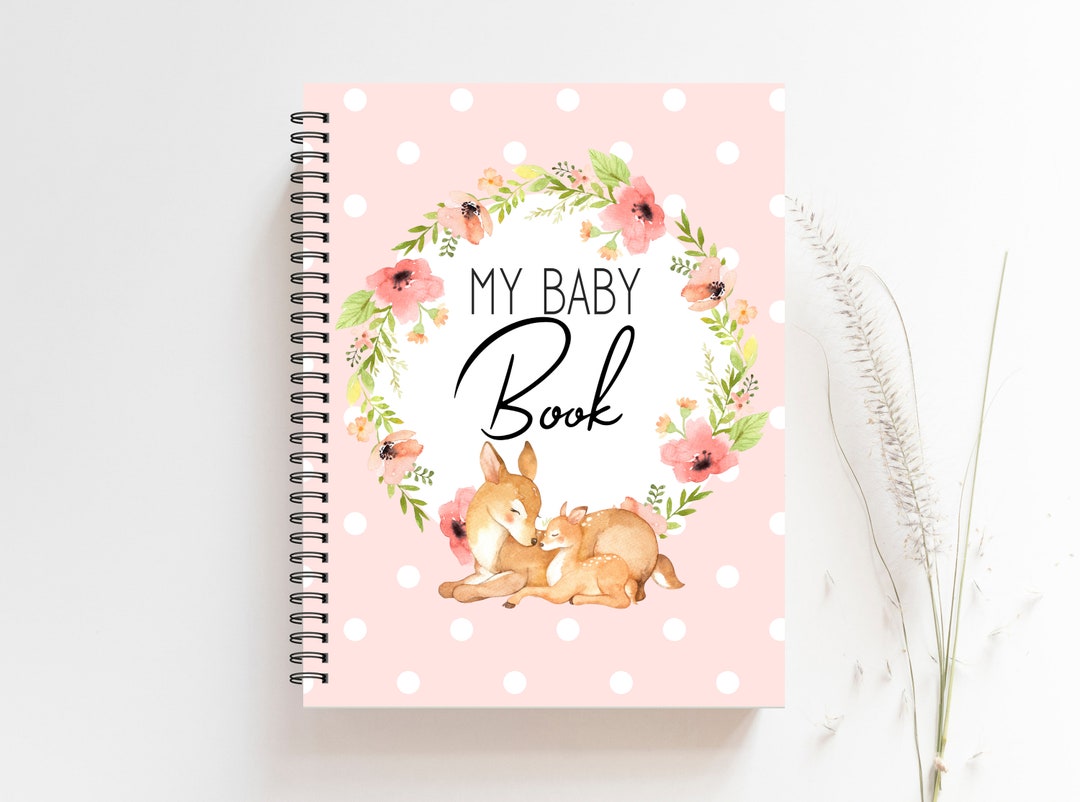 Baby Book, Baby Girl Gift, Modern Baby Book, Baby Journal, Milestones ...