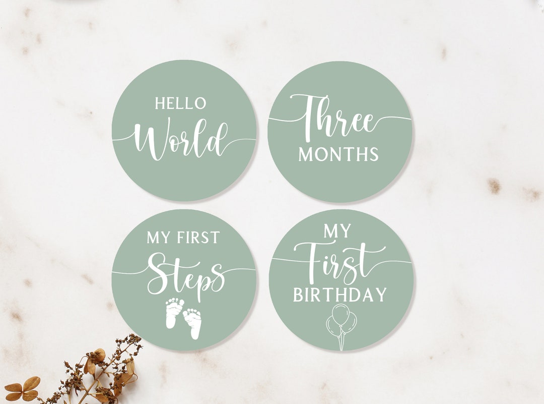Milestones Cards First Months Cards Monthly Baby Cards Baby - Etsy