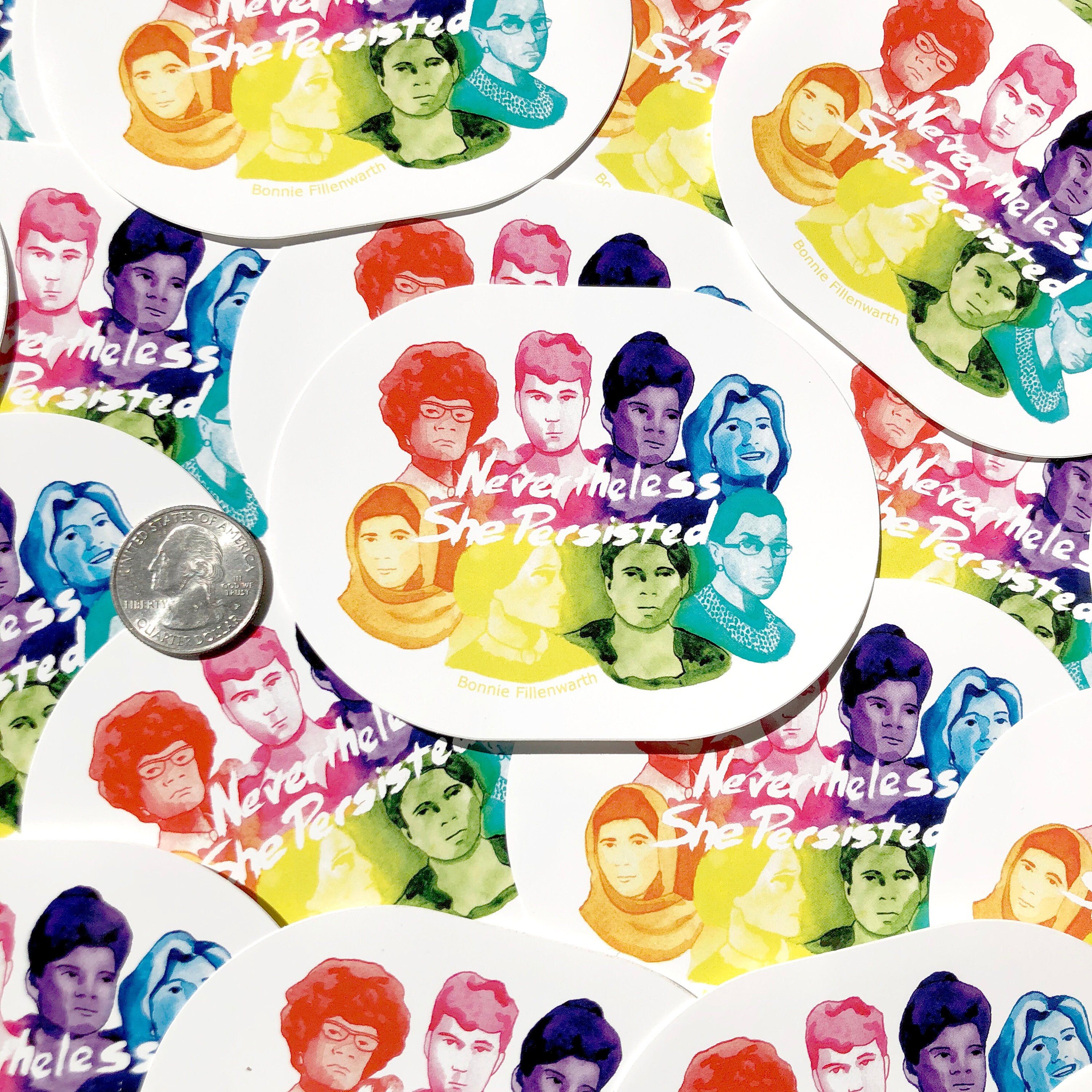 Nevertheless She Persisted Vinyl Sticker - Etsy