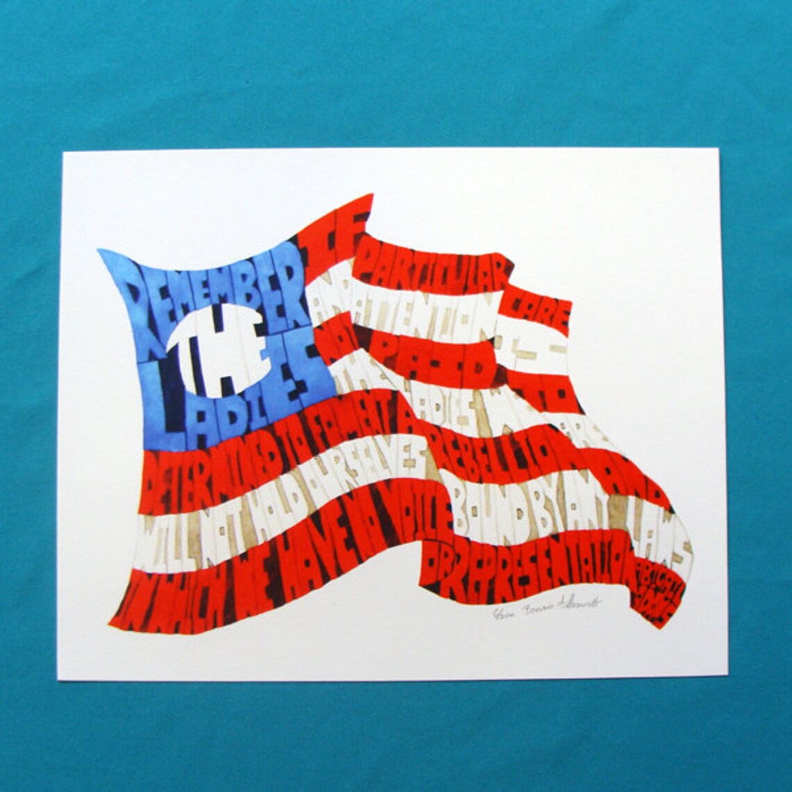 Remember the Ladies Abigail Adams Art Quote - Etsy