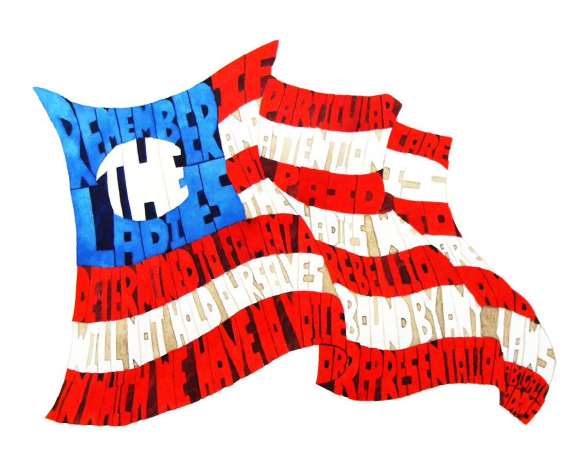 Remember the Ladies Abigail Adams Art Quote - Etsy