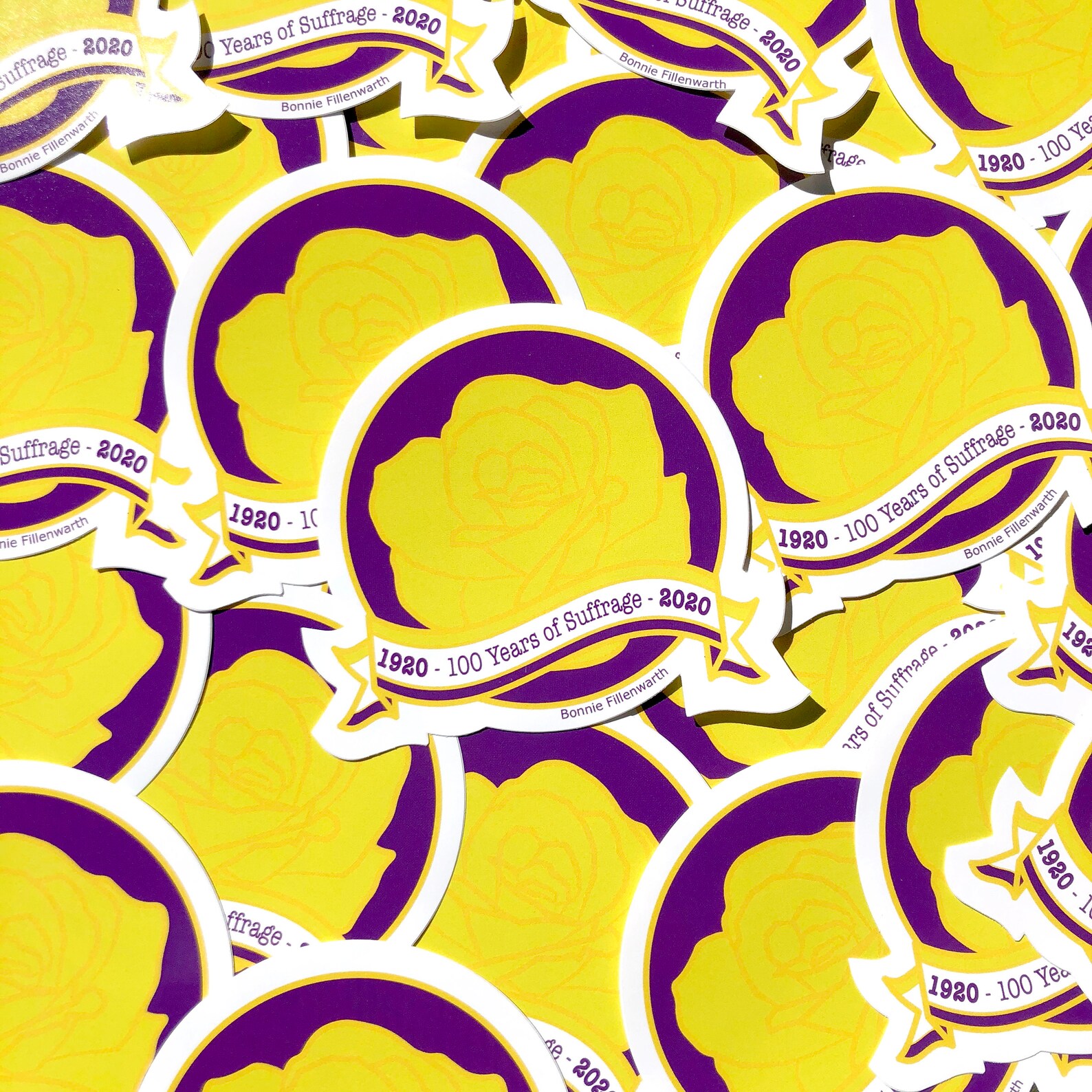 Suffrage Rose Vinyl Sticker 100 Years of Suffrage 19th Amendment - Etsy