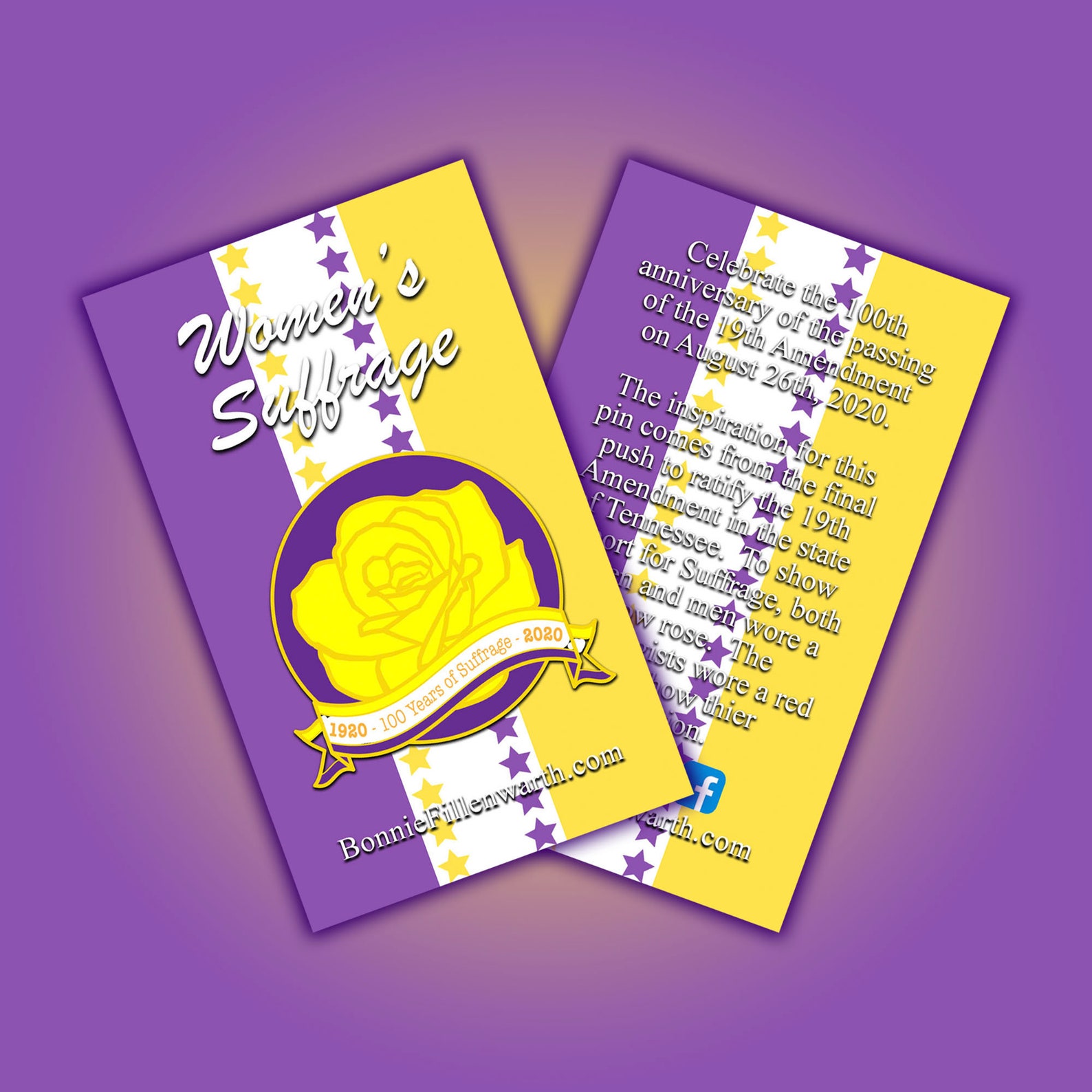 Seconds Women's Suffrage Movement Rose Hard Enamel Pin - Etsy