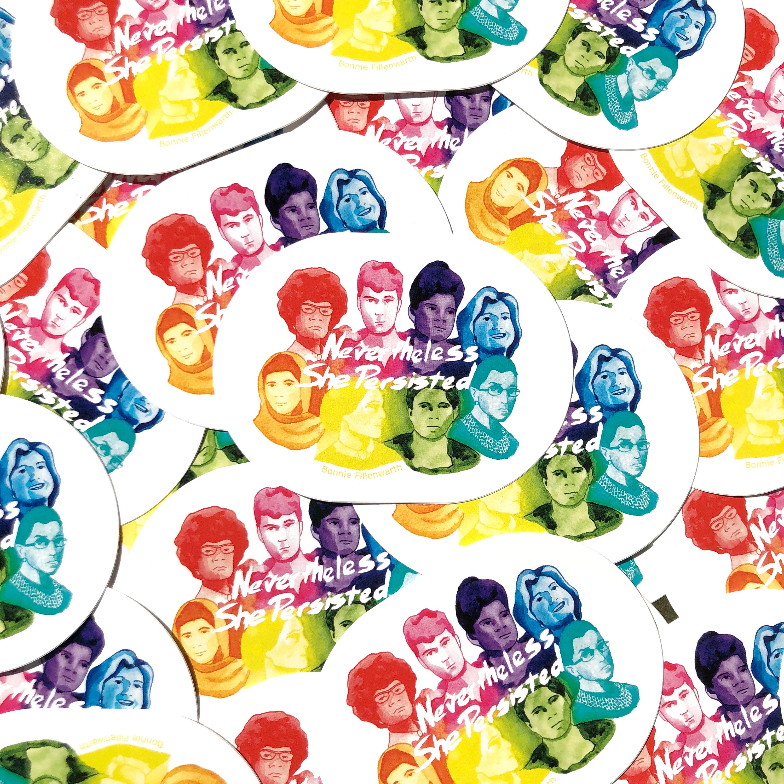 Nevertheless She Persisted Vinyl Sticker - Etsy