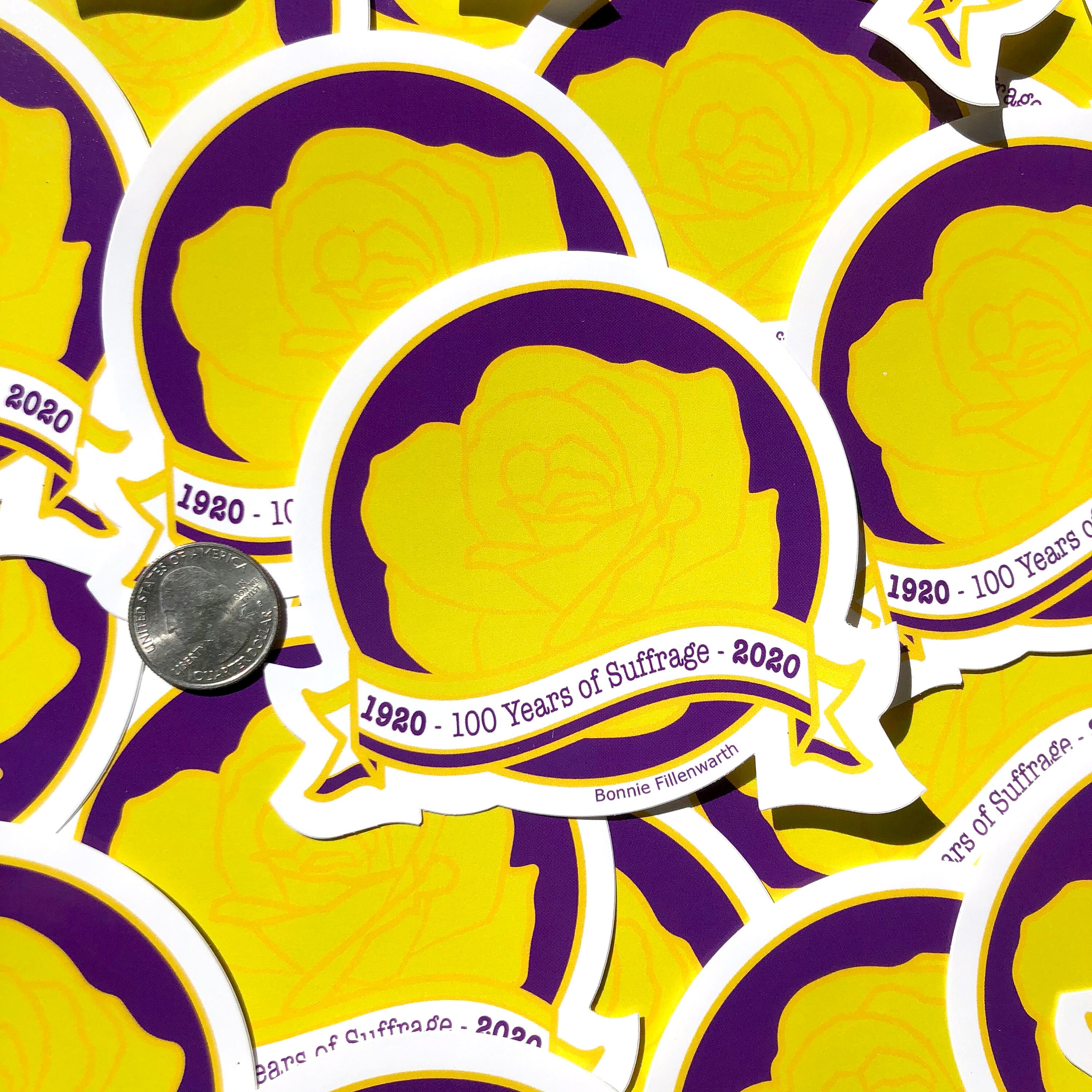Suffrage Rose Vinyl Sticker 100 Years of Suffrage 19th Amendment - Etsy