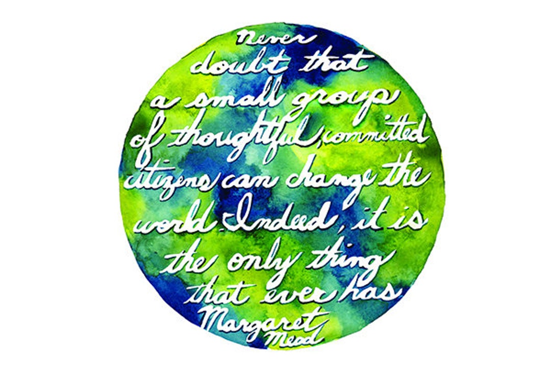 Margaret Mead - Fine Art Print Postcard - Women Throughout History - by ...