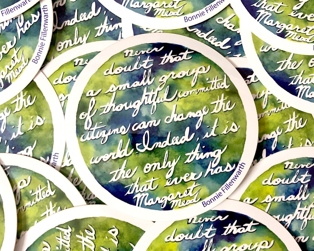 Margaret Mead Quote Vinyl Sticker - Etsy