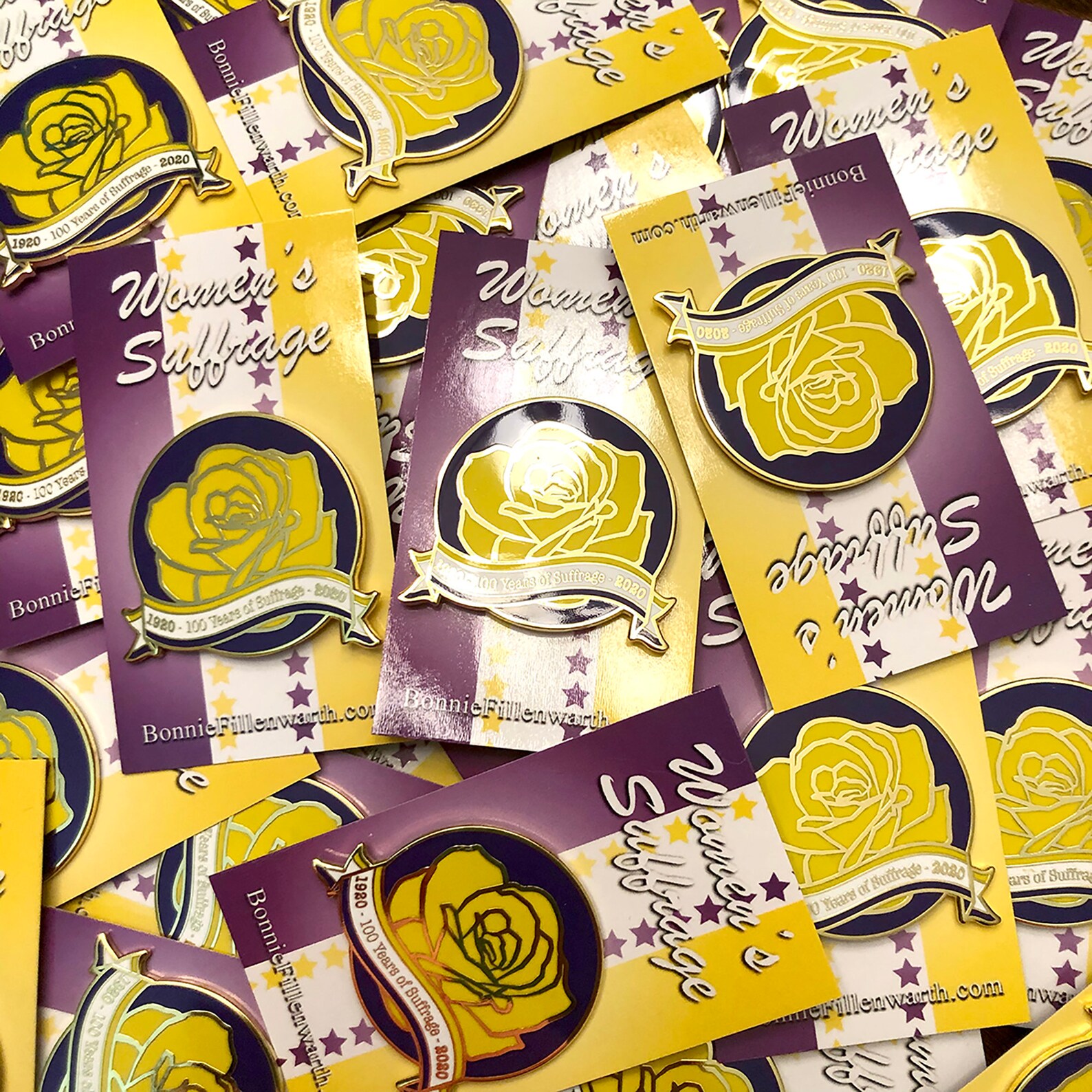 Women's Suffrage Movement Rose Hard Enamel Pin - Etsy