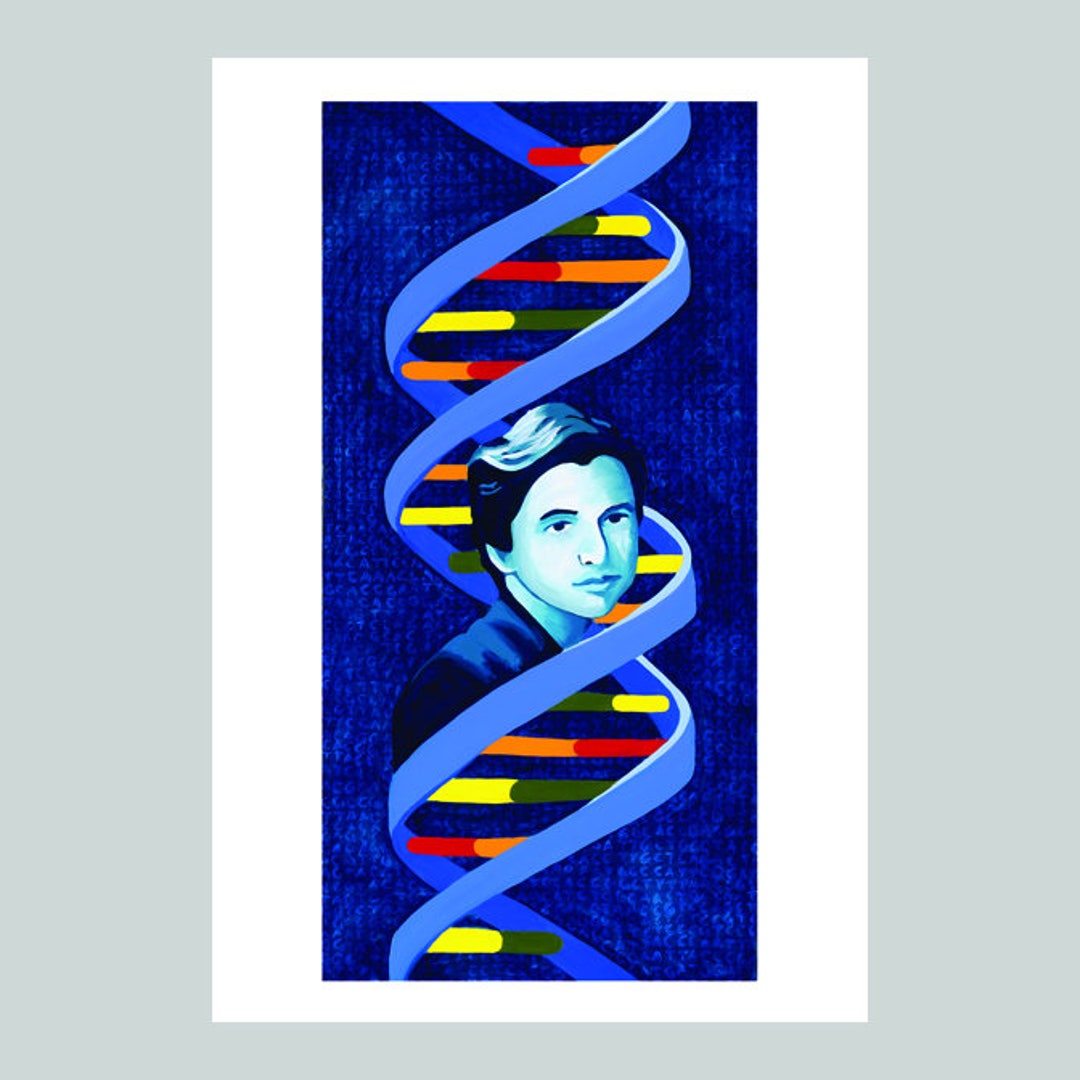 Rosalind Franklin - Double Helix DNA - Fine Art Print Postcard - Women ...
