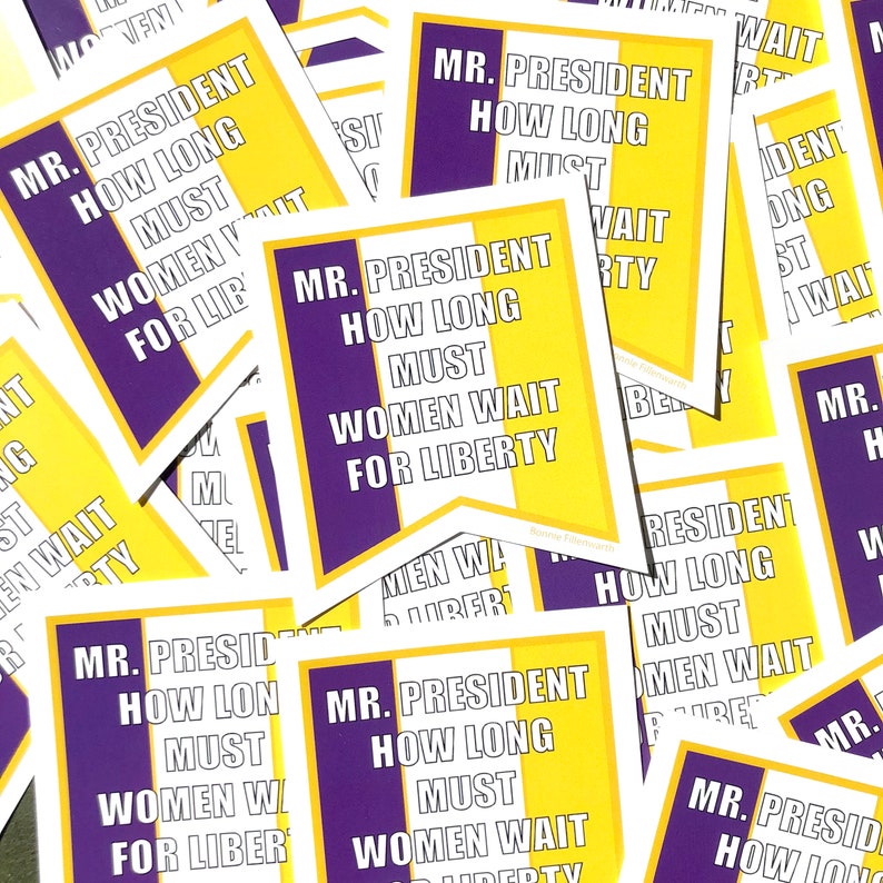 Suffrage Banner Vinyl Sticker 100 Years of Suffrage 19th Amendment - Etsy