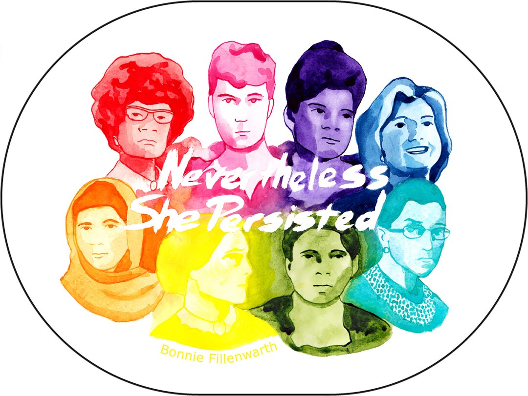 Nevertheless She Persisted Vinyl Sticker - Etsy