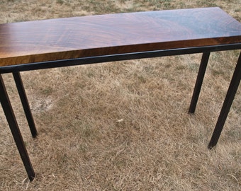 Modern Walnut Console Table: for Narrow Hall Table Wood Entry - Etsy