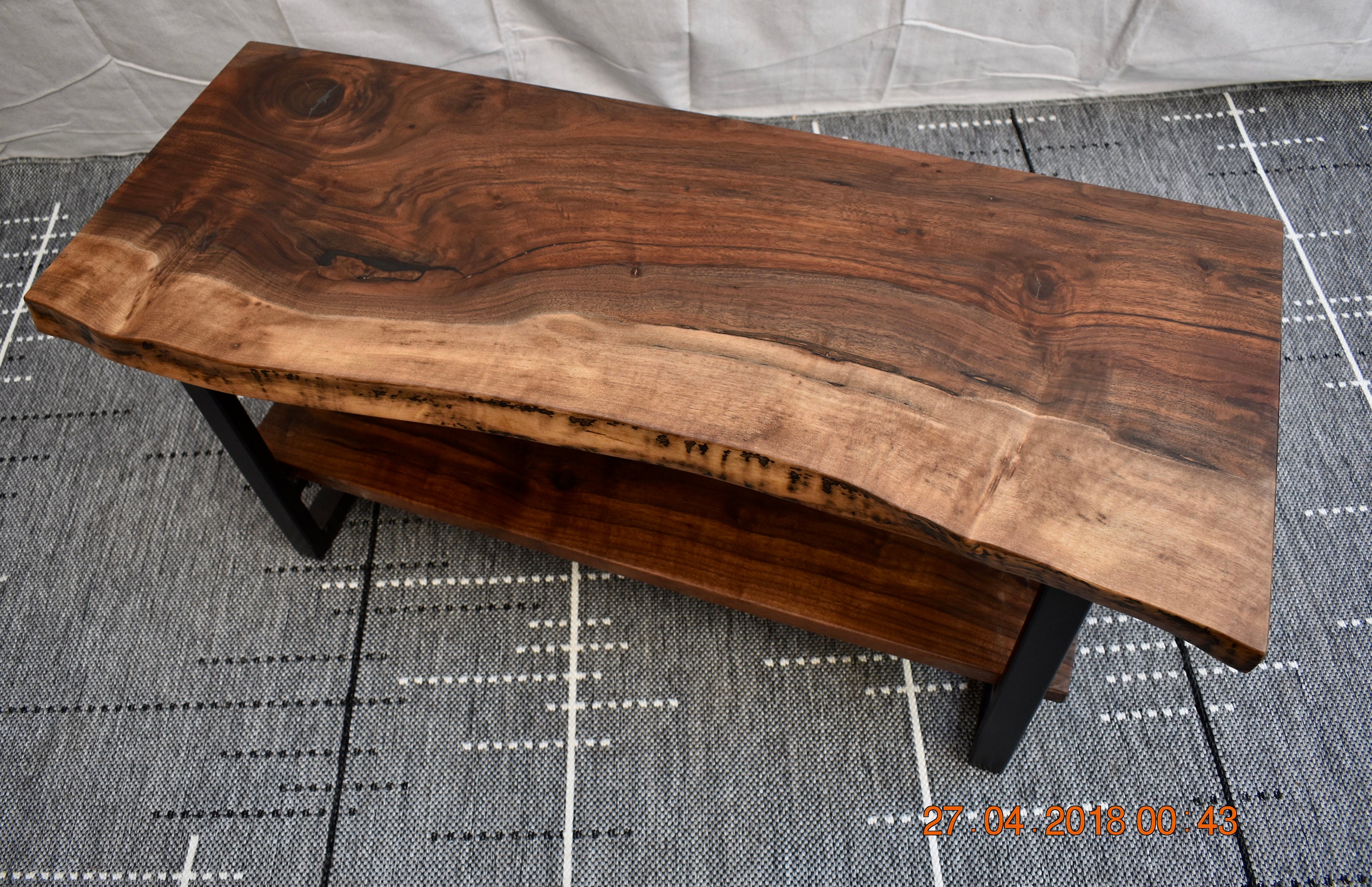 Walnut Live Edge Bench - Etsy