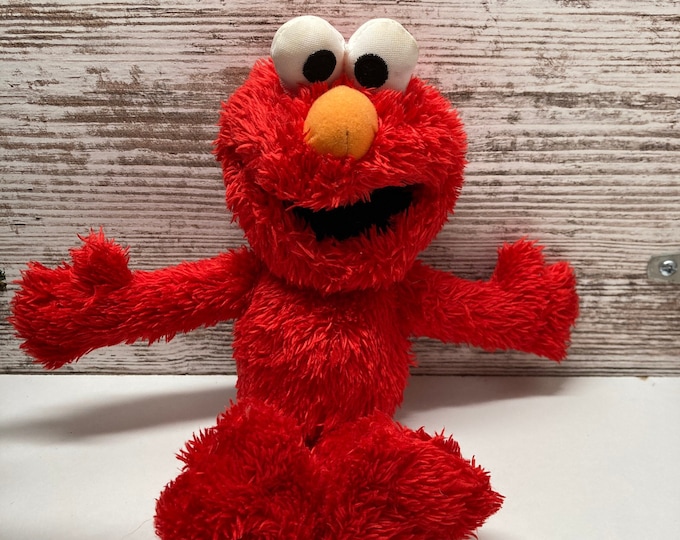 Elmo Vintage Stuffed Animal Muppets Soft Plush Small 10 Tall - Etsy