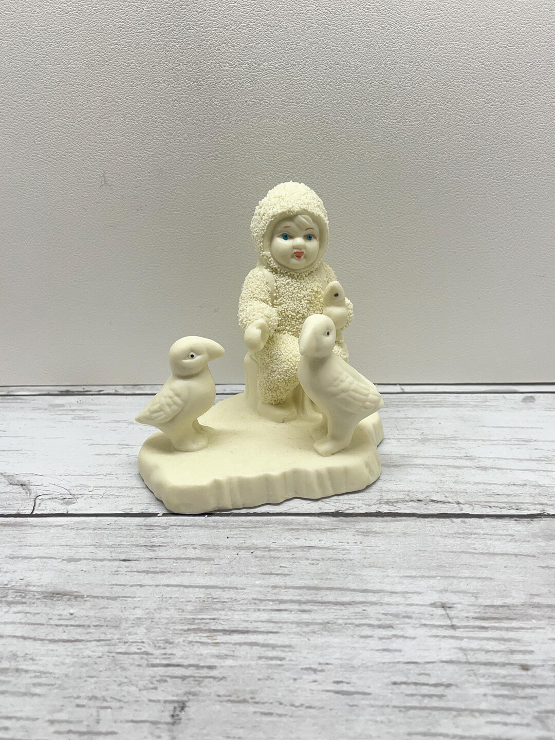 Vintage Cute Little Snow Baby Feeding Birds Snowbabies Blue Eyes - Etsy