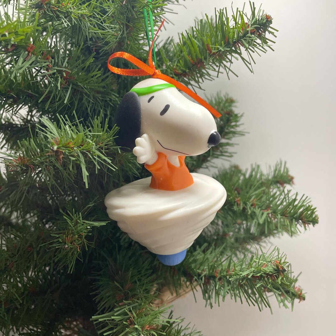 Snoopy Spinning Top Toy Christmas Tree Ornament Repurposed Toy - Etsy