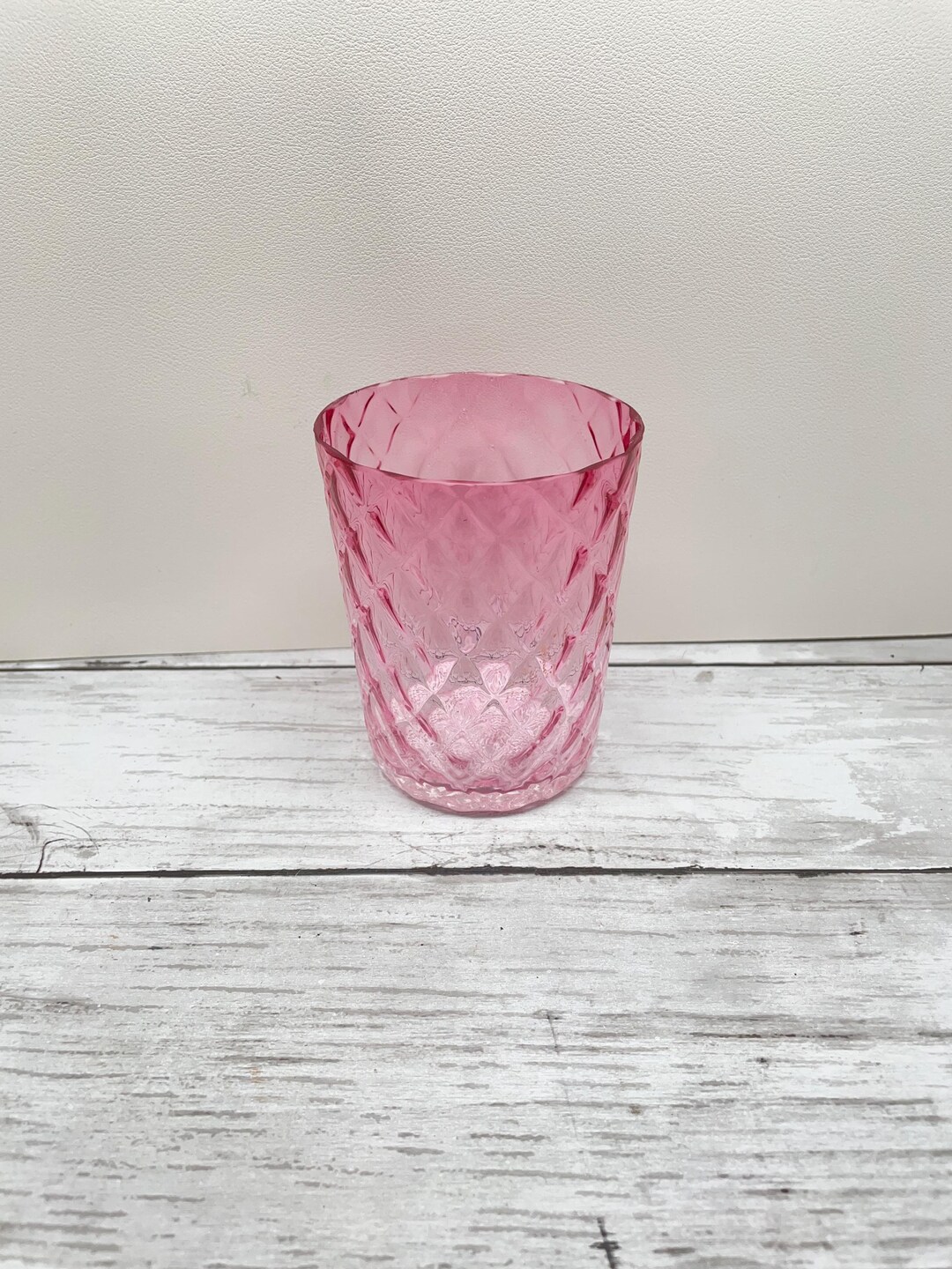 Antique Glass Tumbler Drinking Glass Pattern Glass Cranberry Diamond ...