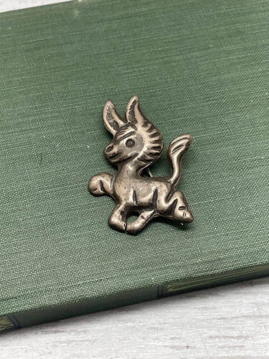 Vintage Sterling Silver Donkey Pin Brooch 1.5" X 2" - Etsy