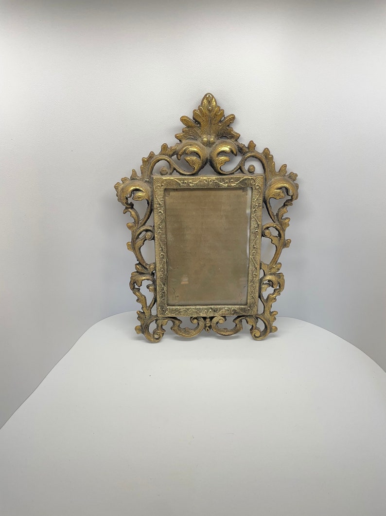 Vintage Antique Art Deco Brass Heavy Metal Picture Frame - Etsy