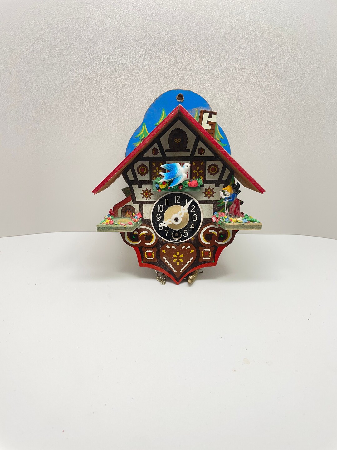 Vintage W Germany Wind up Clock Black Forest Cuckoo Style Clock - Etsy