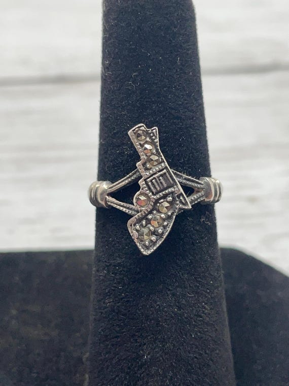 Sterling silver revolver ring - Gem