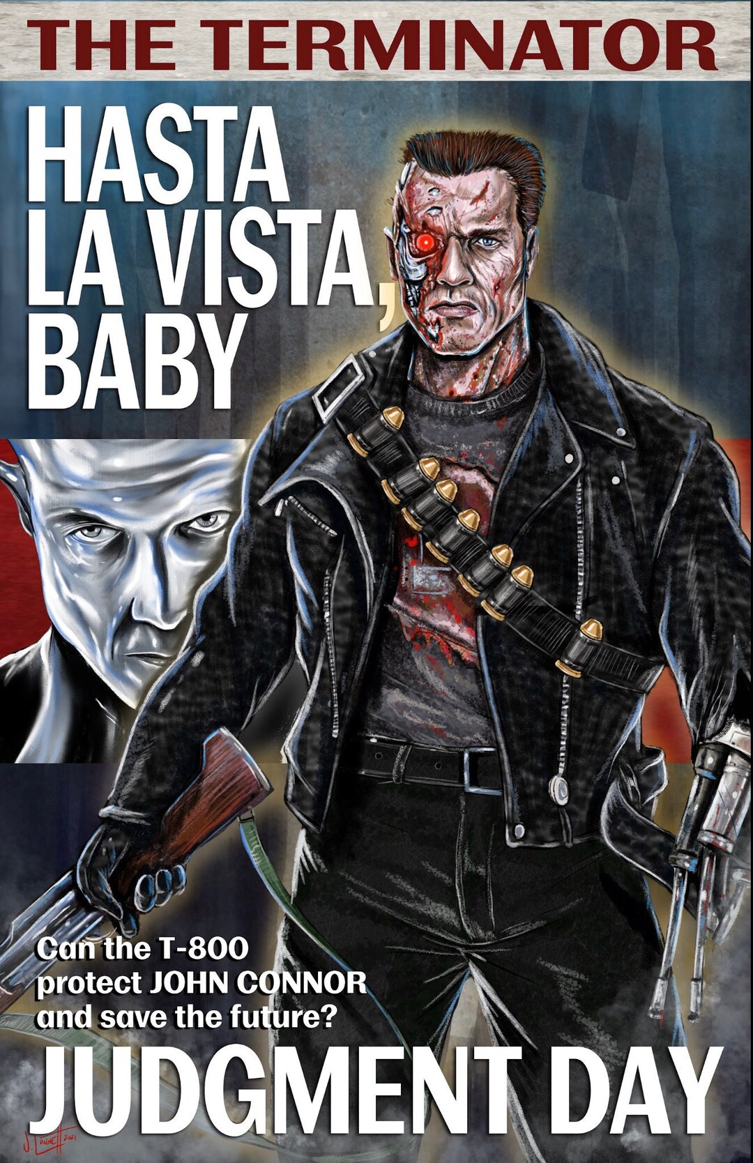 Terminator 2 T2 Pulp Book Cover Satire Cover 11x17 Glossy Cardstock - Etsy