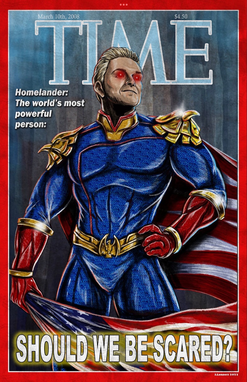 The Boys Homelander Pulp Book Cover Satire Cover 11x17 Glossy Cardstock ...