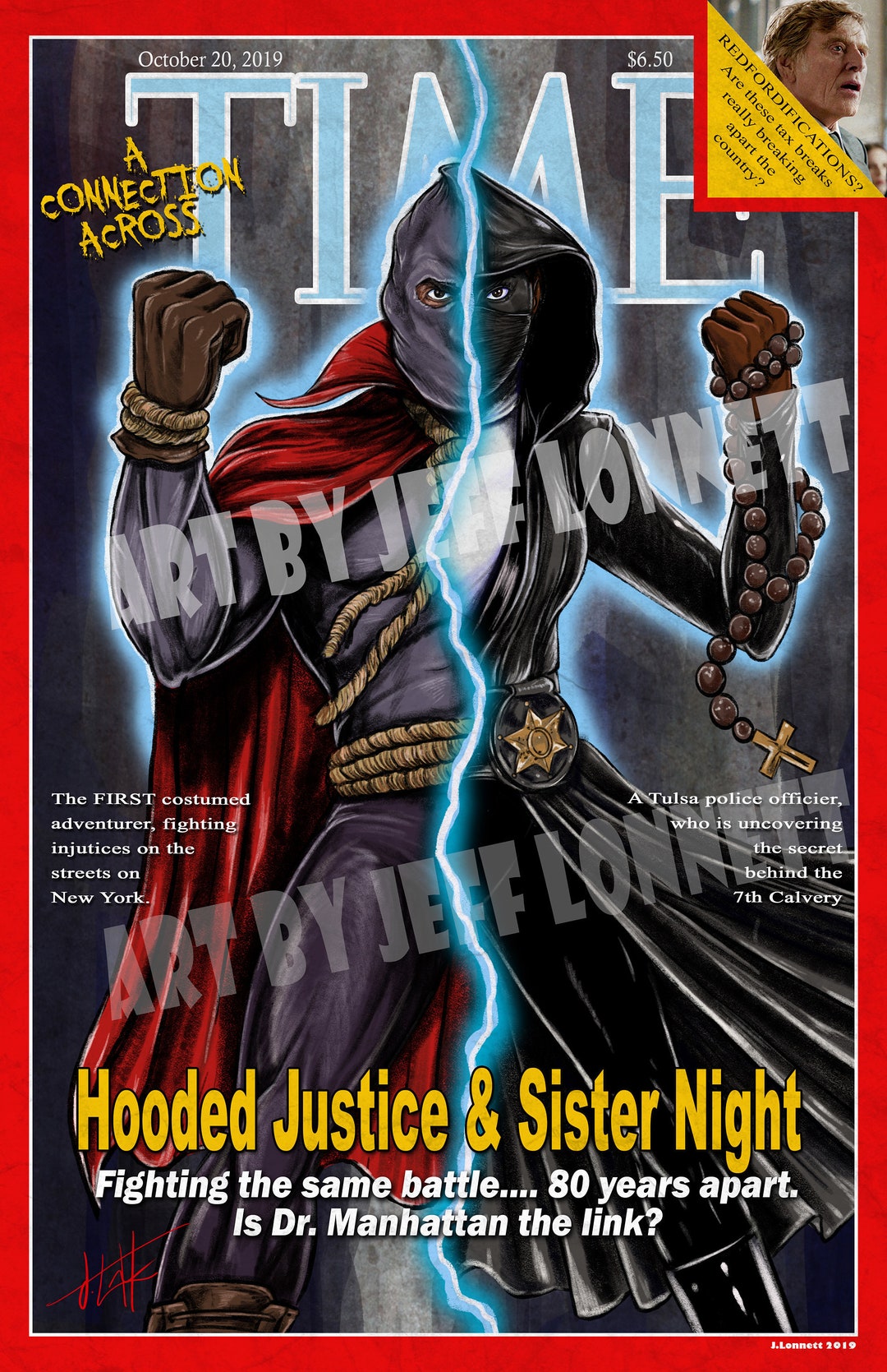 Watchmen Sister Night Hooded Justice Time Magazine Satire Cover 11x17 ...
