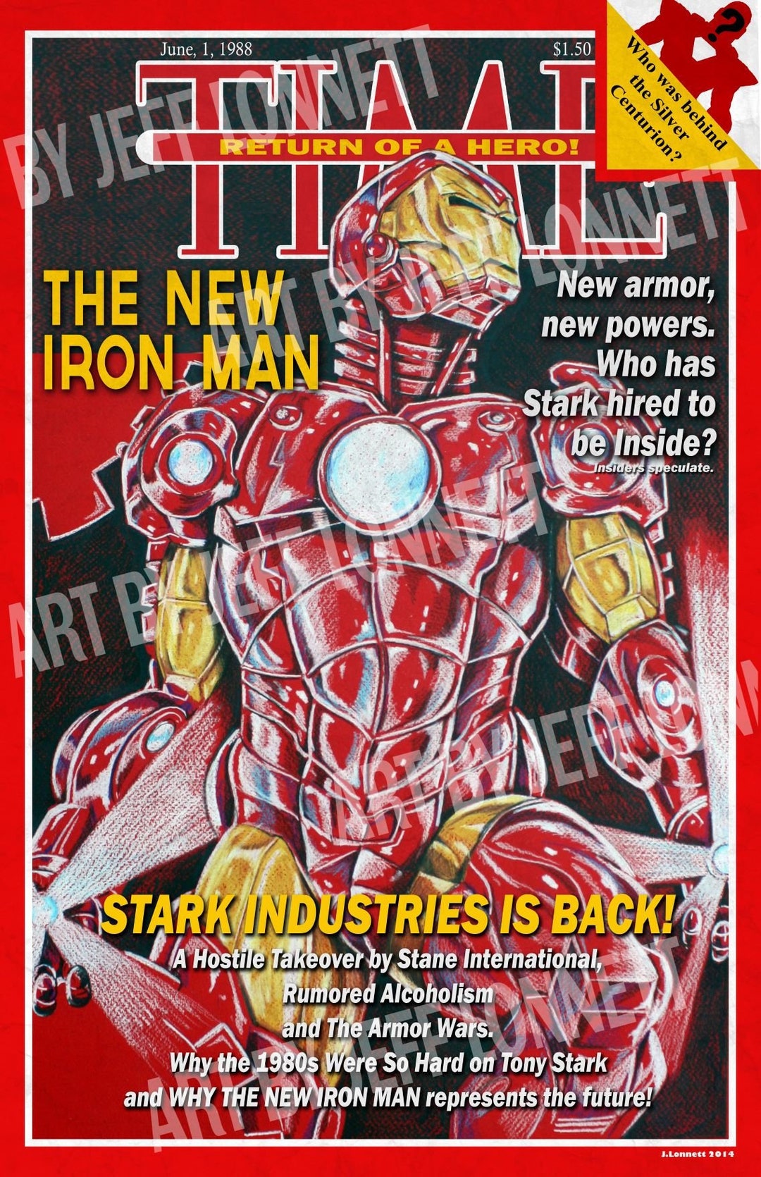 Iron Man Time Magazine 1980s Demon in a Bottle Satire Magazine Cover ...