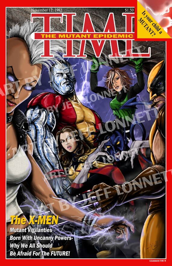 X-men 1980s Time Magazine Satire Comic Print 11x17 - Etsy