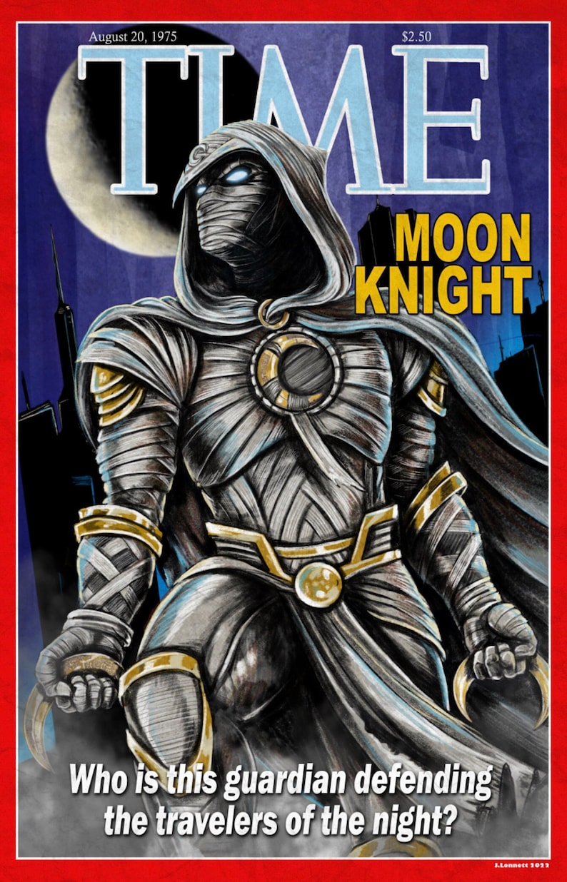 Moon Knight Time Magazine Cover Satire Cover 11x17 Glossy Cardstock - Etsy