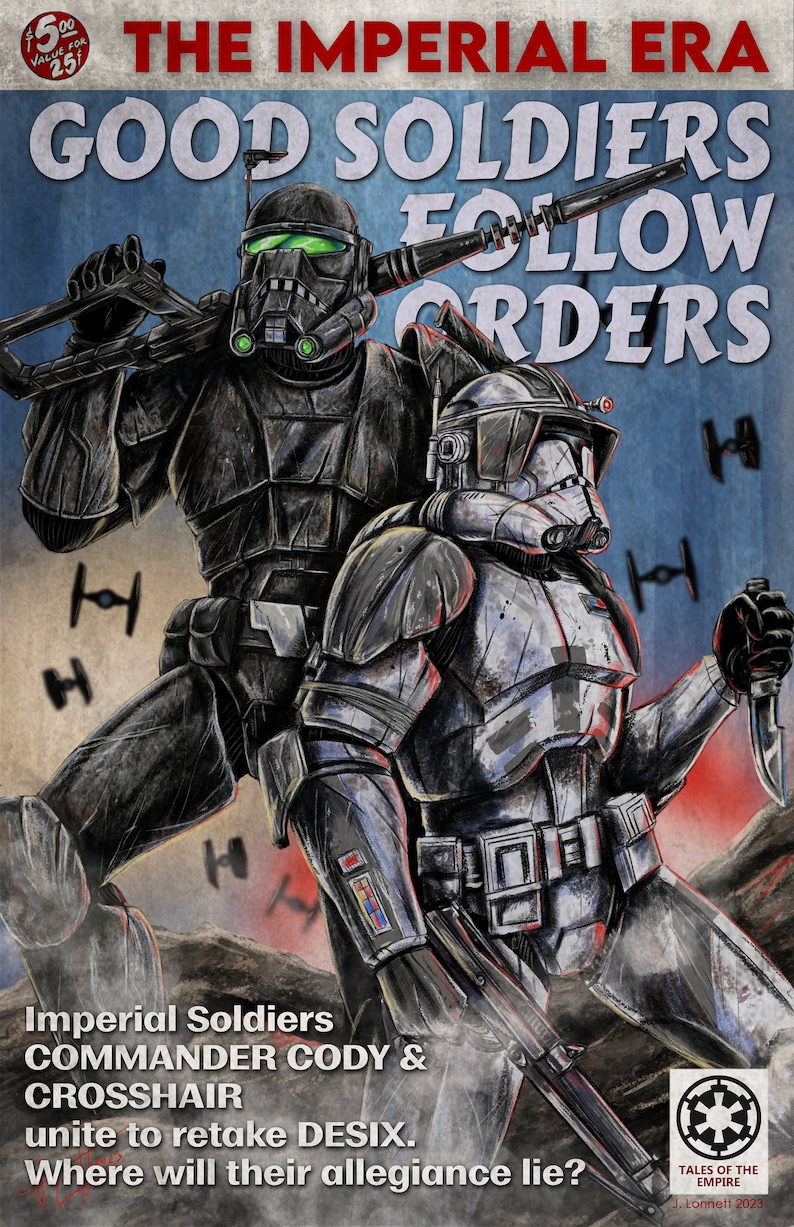 Star Wars Clone Wars Bad Batch Crosshair Cody Pulp Book Cover - Etsy