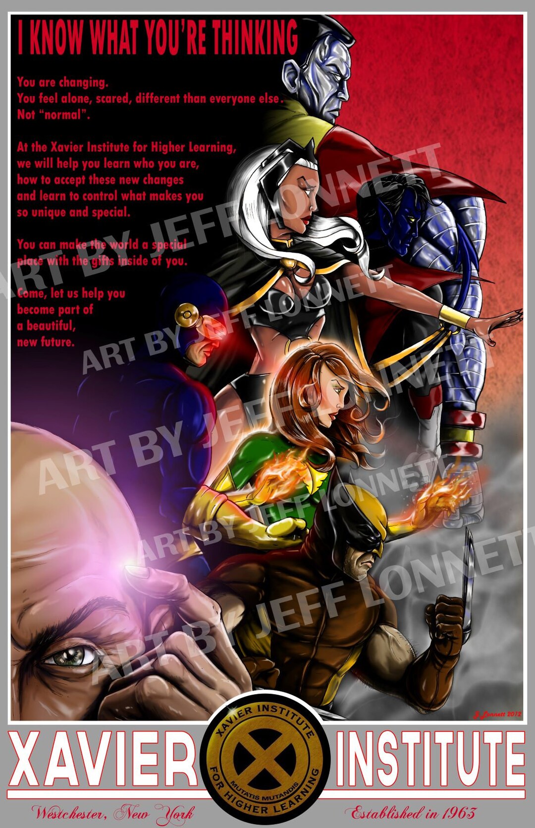 X-men Xavier Institute Satire College Invitation Poster Print 11x17 - Etsy