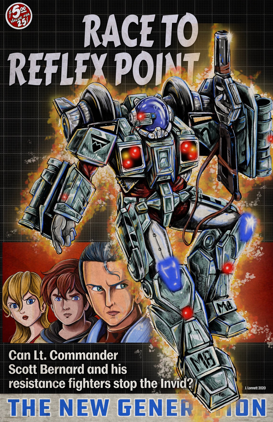 Robotech New Generation Retro Book Cover Satire Cover 11x17 Glossy ...