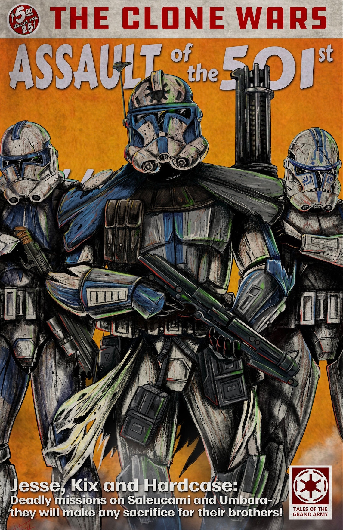 Star Wars Clone Wars 501st Jesse Kix Hardcase Pulp Book Cover - Etsy UK