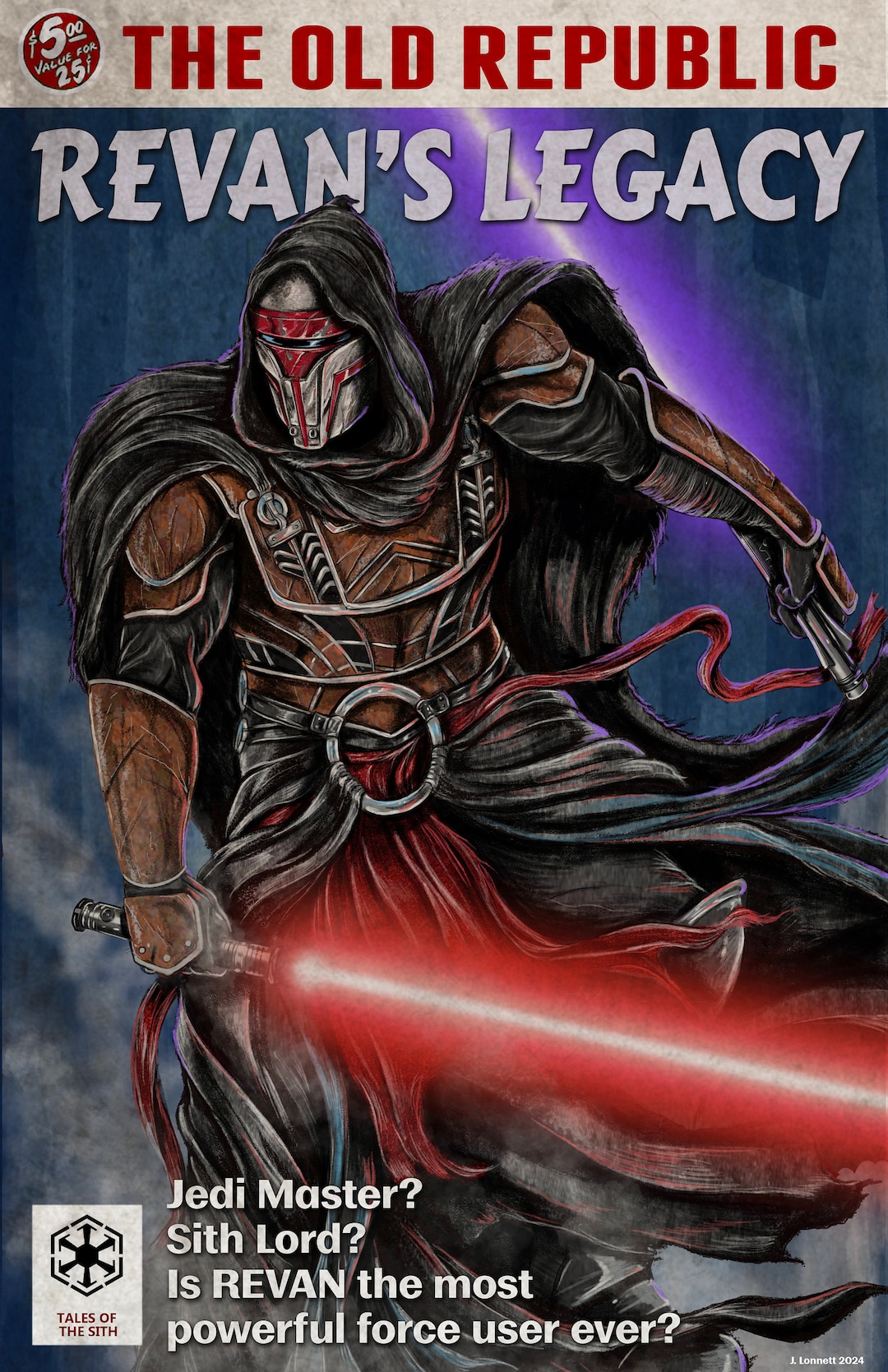 Star Wars Revan Pulp Book Cover Satire Cover 11x17 Glossy Cardstock - Etsy