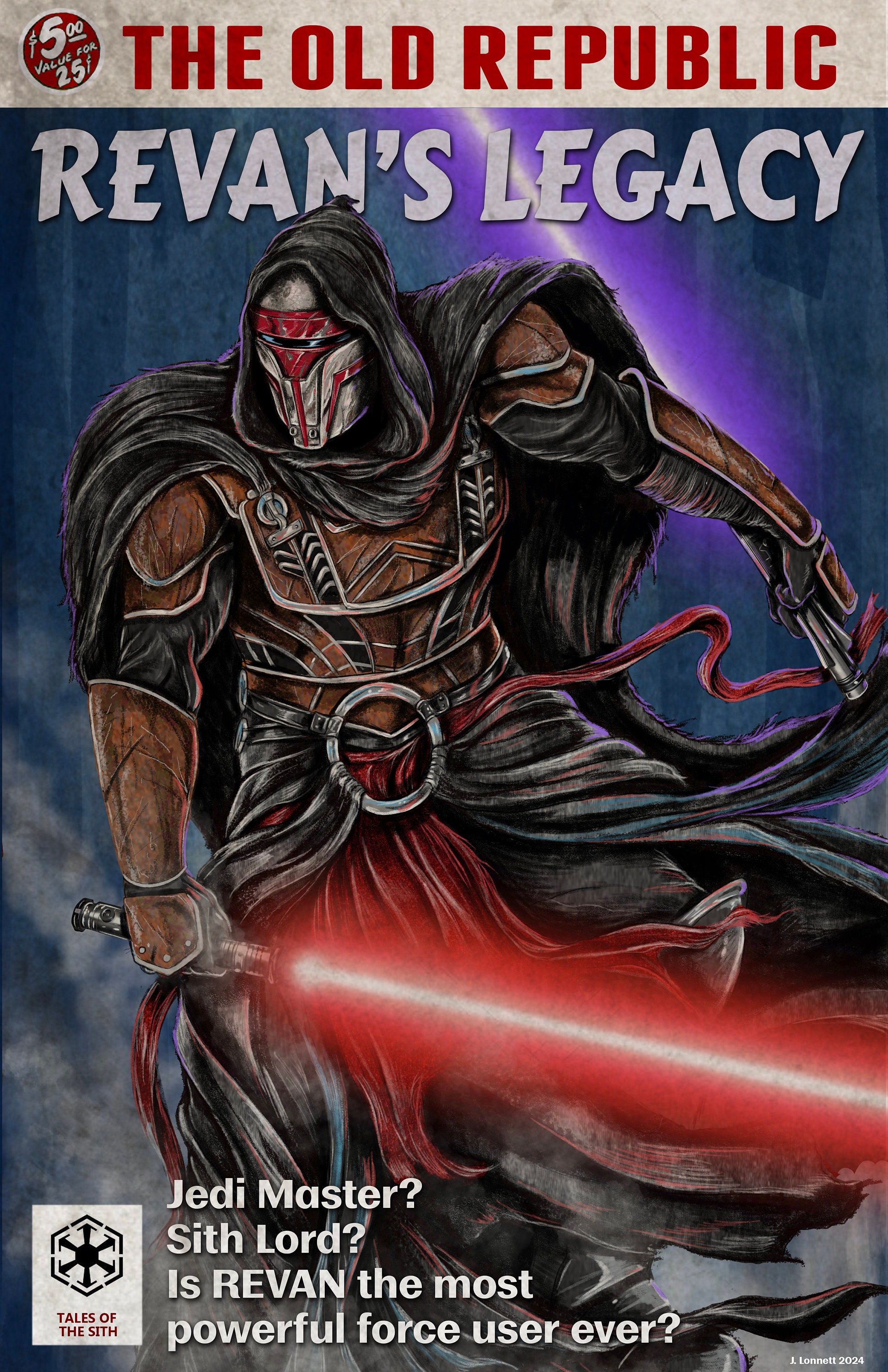 Star Wars Revan Pulp Book Cover Satire Cover 11x17 Glossy Cardstock - Etsy