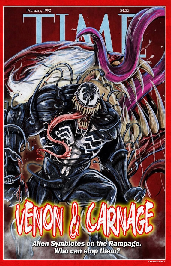 Venom and Carnage Satire Magazine Cover 11x17 Glossy - Etsy